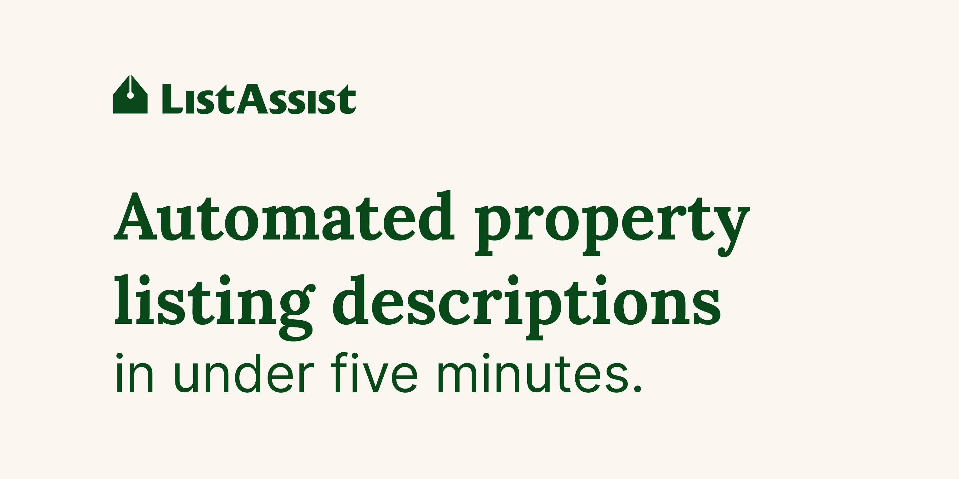 ListAssist | Real estate listing descriptions in under five minutes.